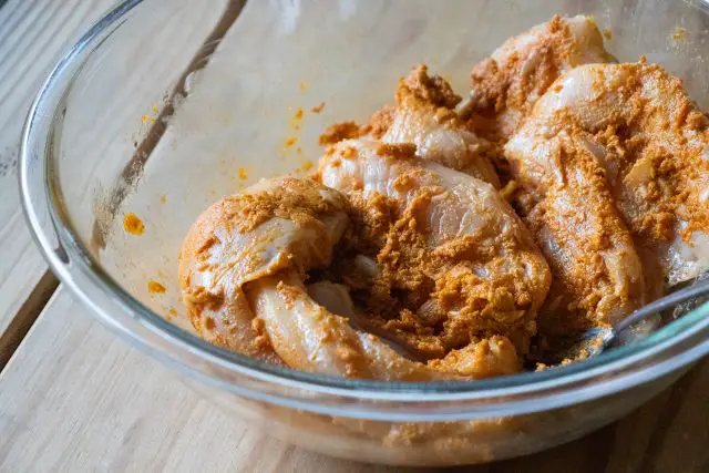 oven grilled tahini chicken.